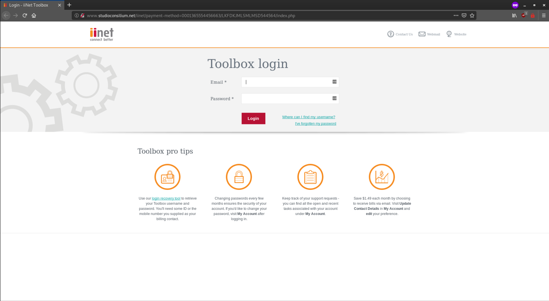 Local Internet service provider iiNet spoofed in phishing email